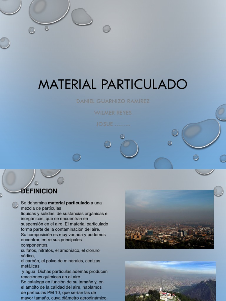 Material Particulado | PDF | Partículas | Aerosol