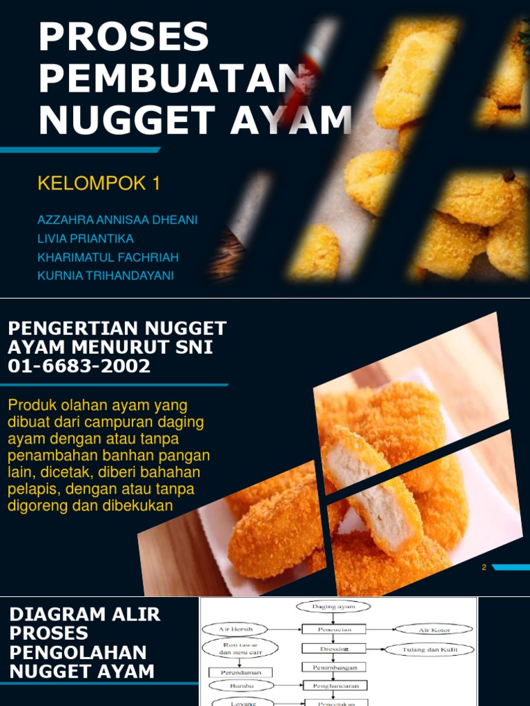 Proses Pembuatan Nugget Ayam | PDF | Memasak, Makanan, & Anggur