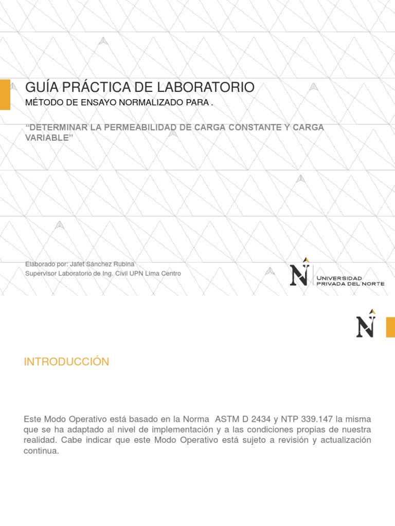 Permeabilidad de Suelos: Carga Constante | PDF | Permeabilidad ...