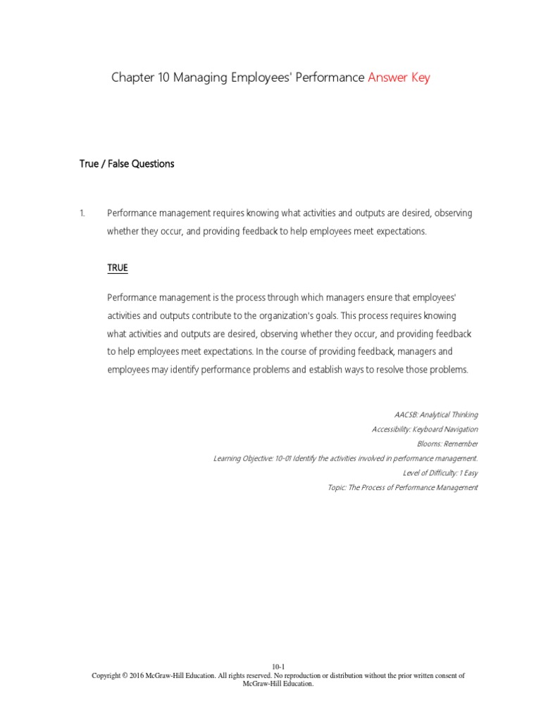 TBChap010 Managing Employees Performance | PDF | Performance Management ...