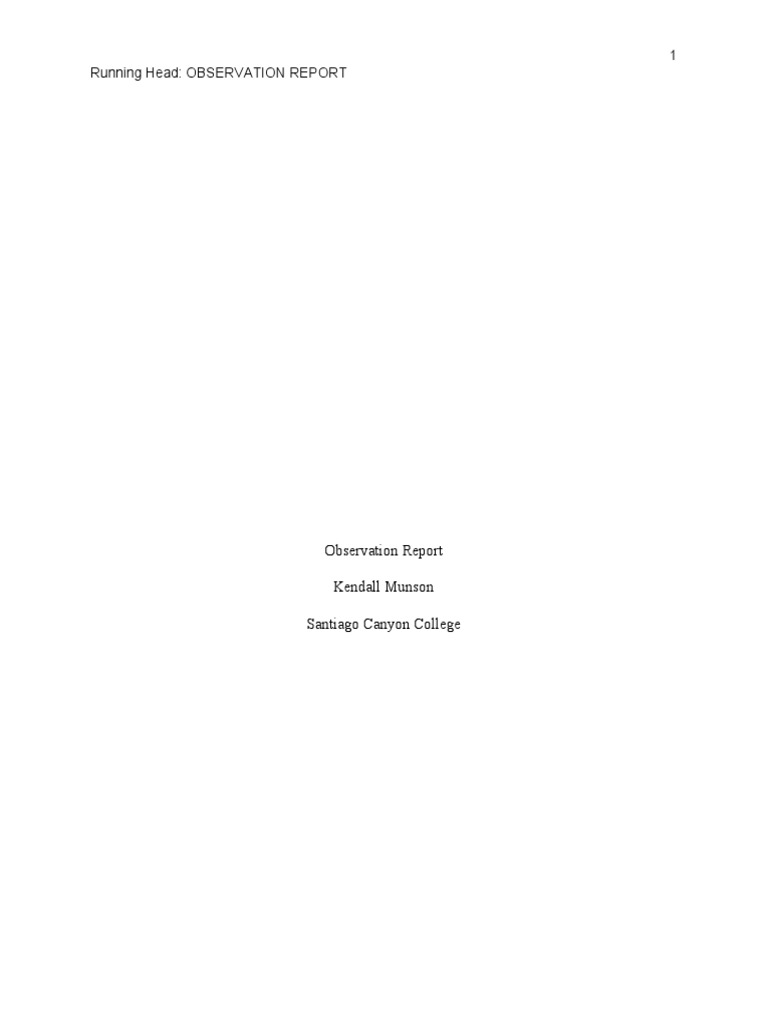 Final Observation Report 1 | PDF | Teachers | Learning