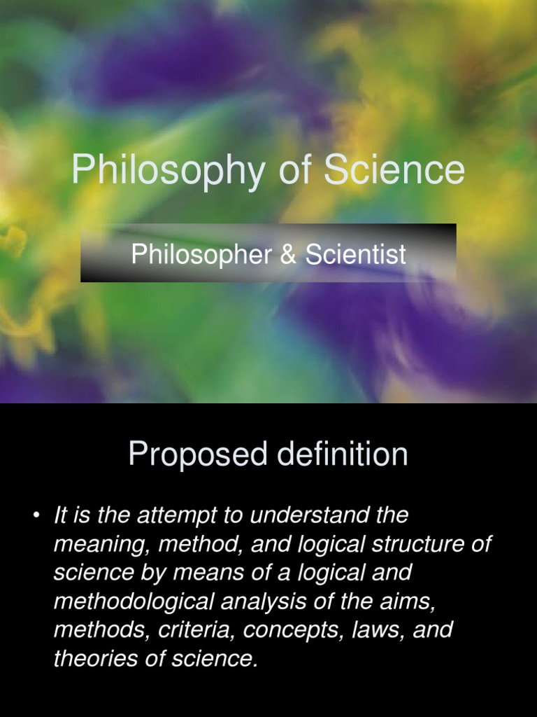Philosophy of Science: Philosopher & Scientist | PDF | Philosophy Of ...