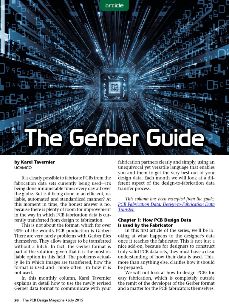 The Gerber Guide: by Karel Tavernier | PDF | Printed Circuit Board ...