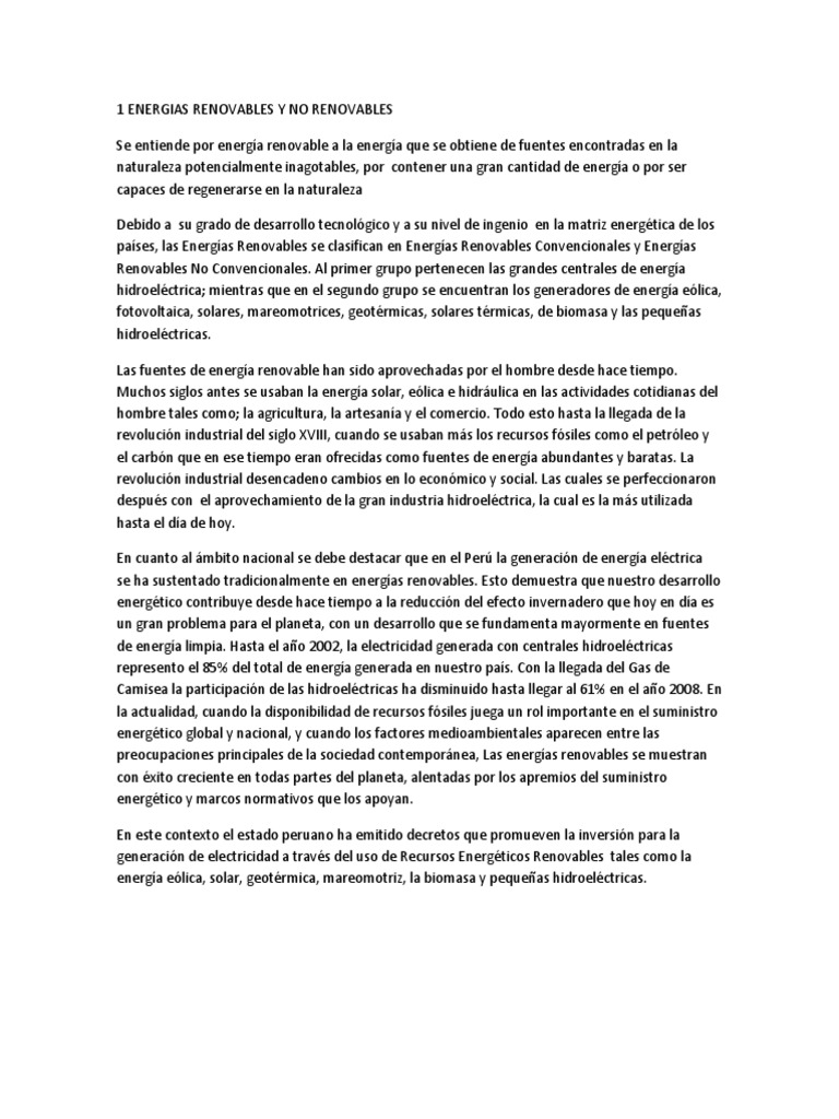 Central Hidroelectrica Charcani V | PDF | Energía renovable | Energía solar