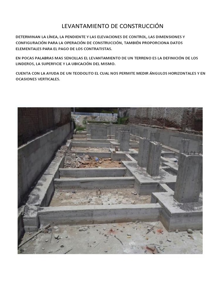 Levantamiento de Construcción | PDF