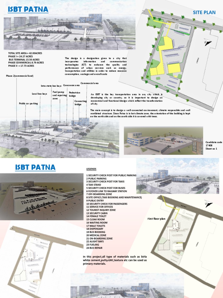ISBT PATNA SITE PLAN | PDF | Bus | Transport