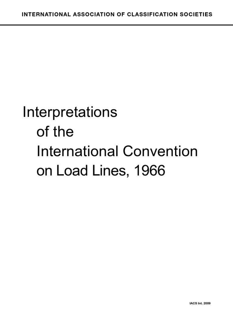 IACS Interpretations of the International Convention on Load Lines ...