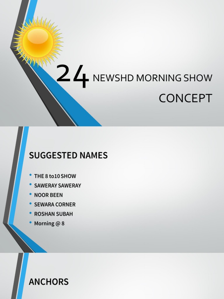 Morning Show Brief | PDF