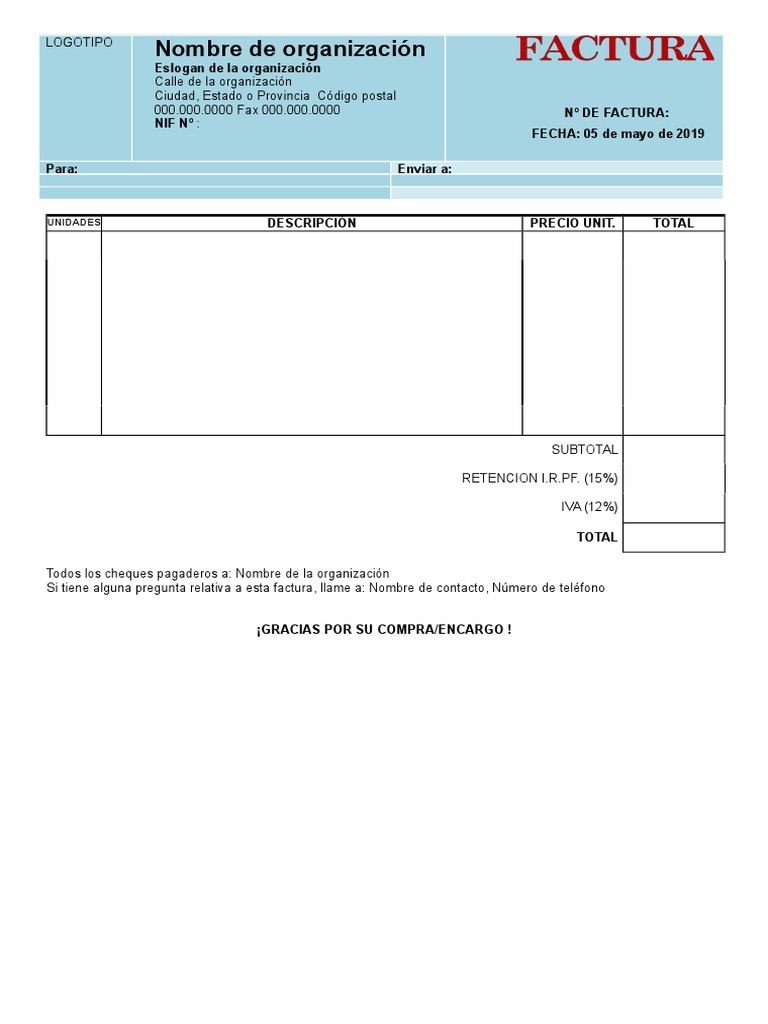 Modelo de Factura | PDF