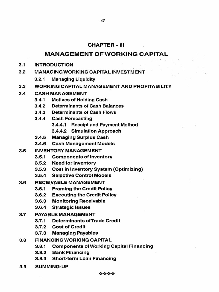 Working Capital Management Notes PDF | PDF | Working Capital | Market ...