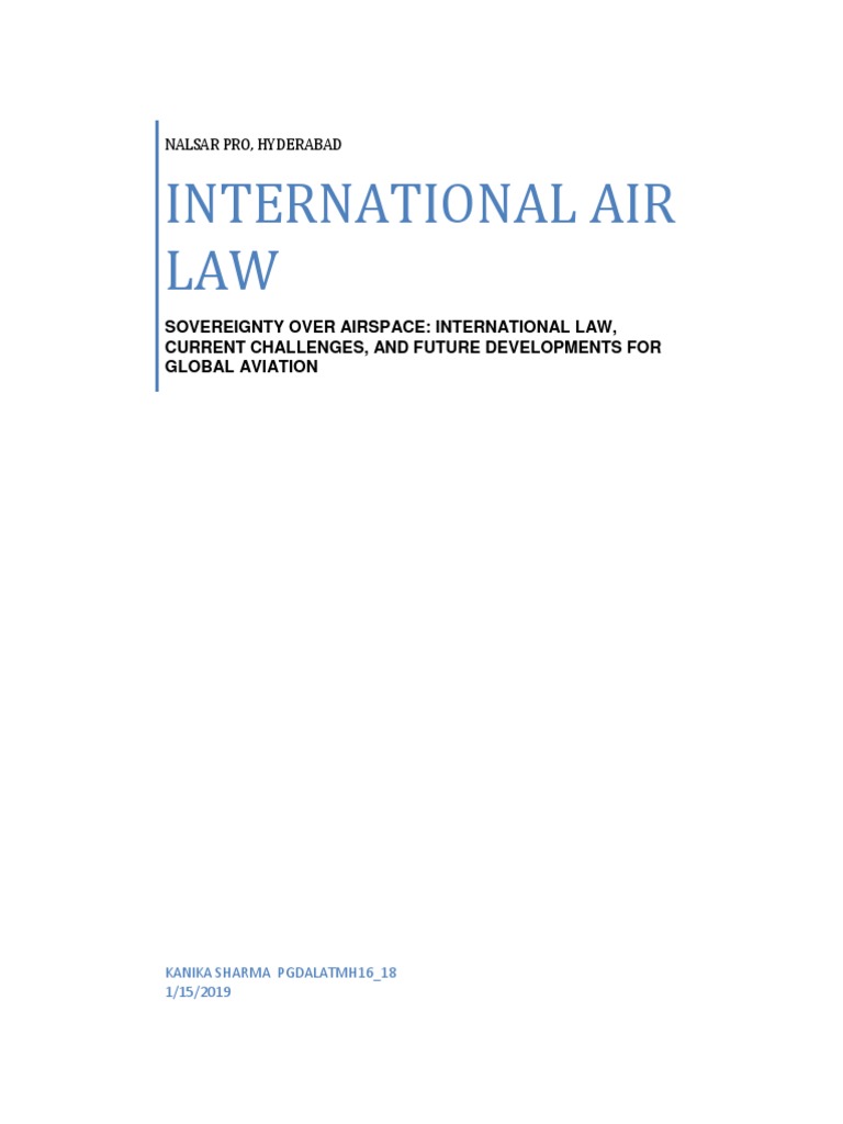 International Air Law Final | PDF | Treaty | International Law