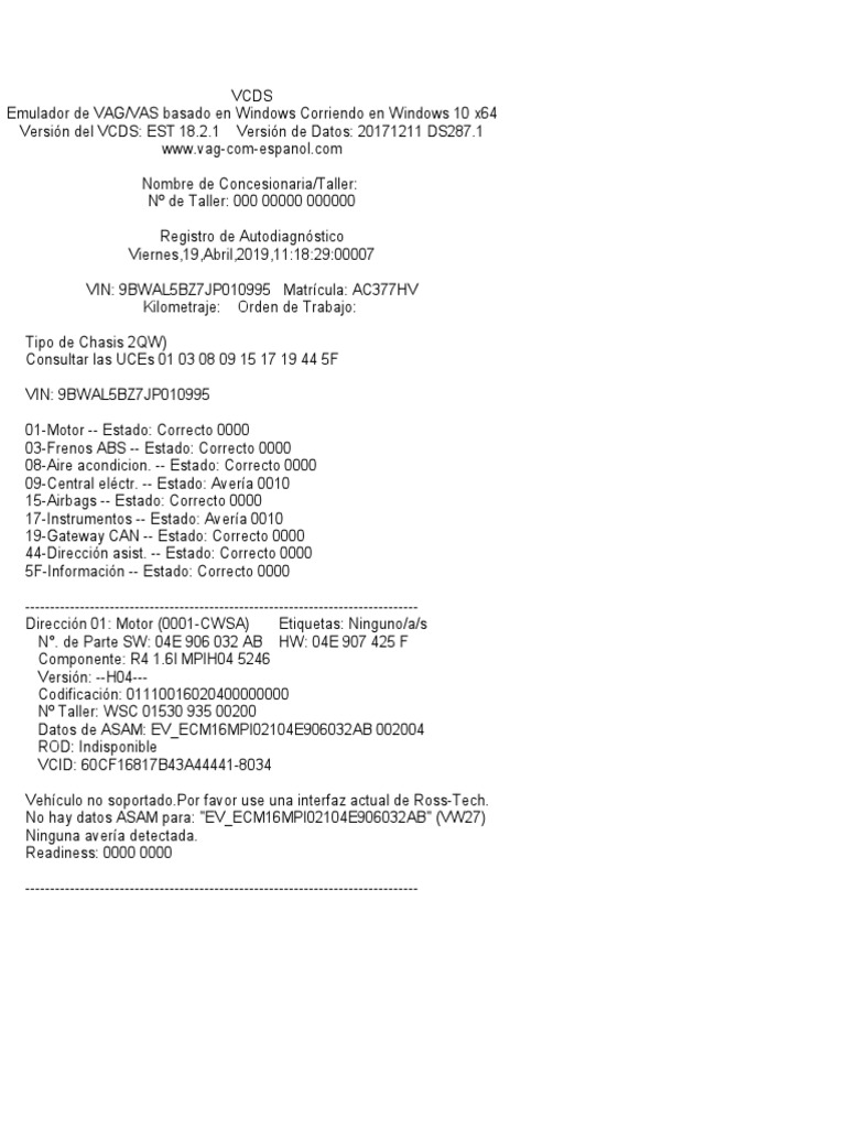 Codigos Obd VW | PDF | Vehículos | Tecnologías automotrices