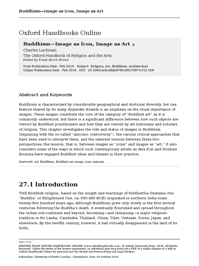Buddhism-Image As Icon, Image As Art by Charles Lachman | PDF | Art ...