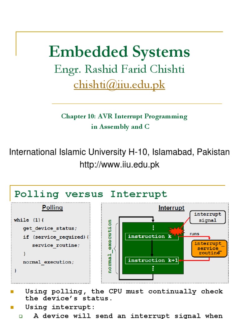 Ch10 AVR Interrupt Programming | PDF | Central Processing Unit | Digital Electronics