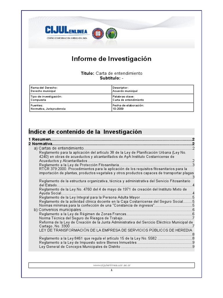 Carta de Entendimiento | PDF | Seguro | Regulación