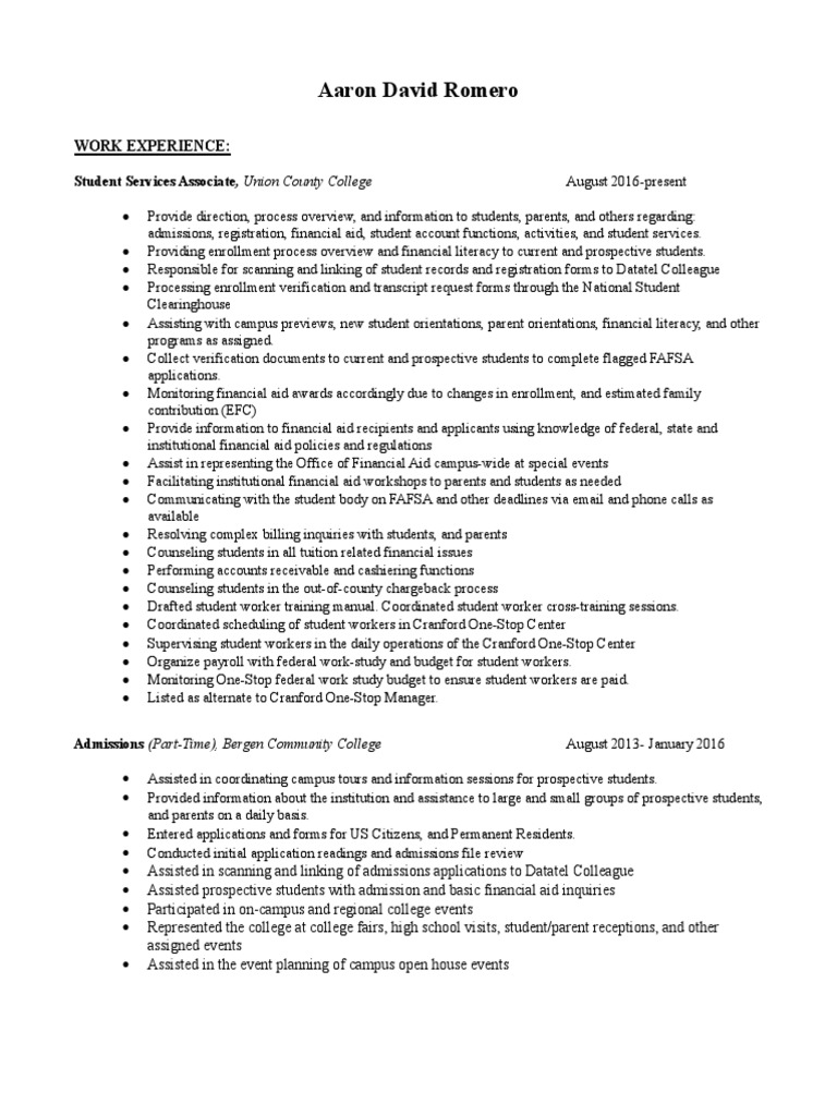Aaron Romero Resume 2019 C | PDF | Learning | Behavior Modification