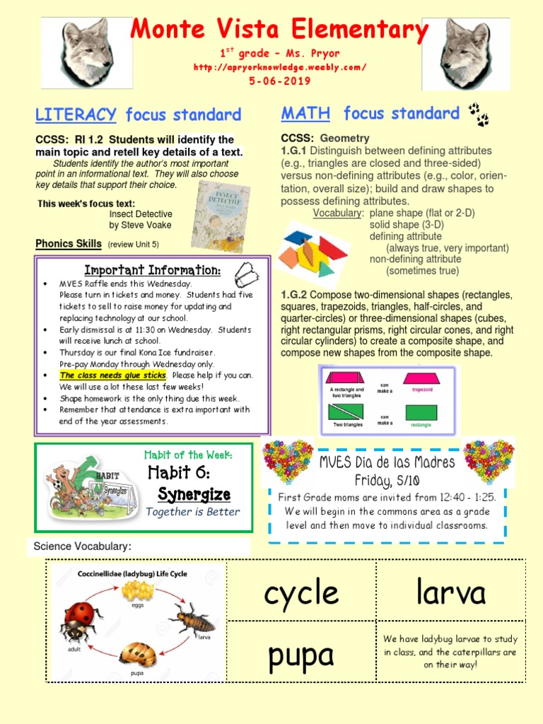 Newsletter 5-06-2019 | PDF | Shape | Geometric Shapes