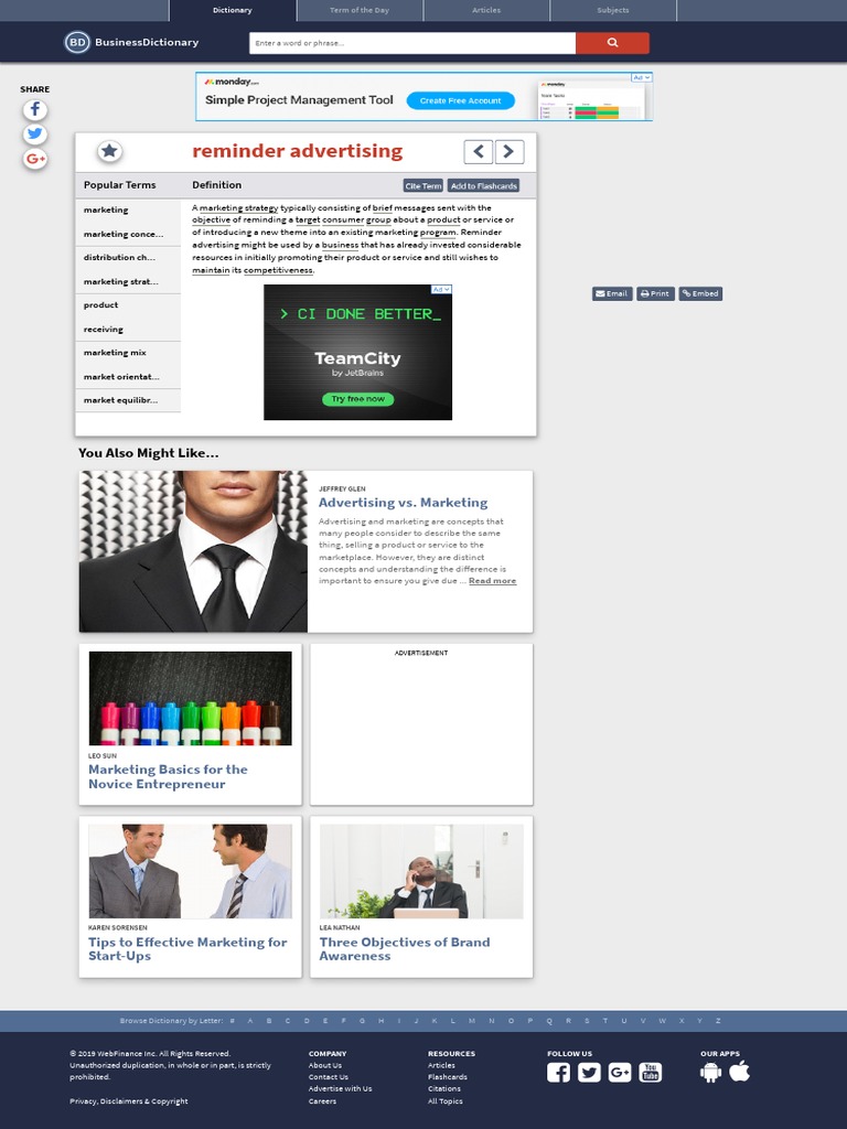What Is Reminder Advertising - Definition and Meaning | PDF | Promotion ...