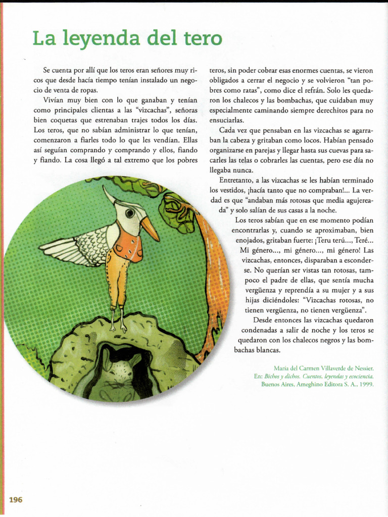 La Leyenda Del Tero (Con Actividades) | PDF