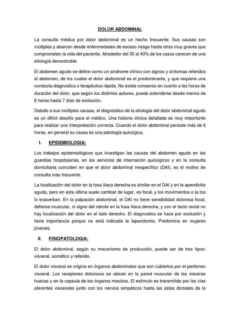 Dolor Abdominal - Semio | PDF | Abdomen | Dolor