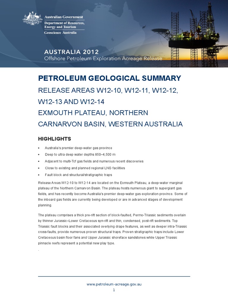 Exmouth Plateau Release FA | PDF | Geology | Earth Sciences