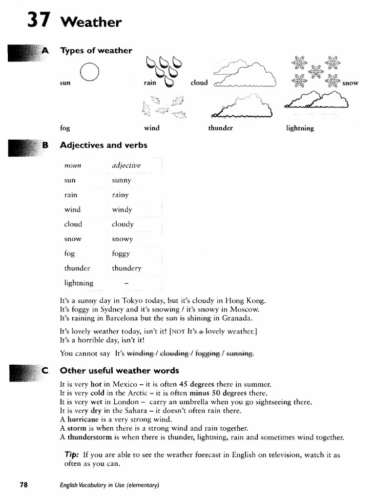 English Vocabulary Elementary PT 3 | PDF