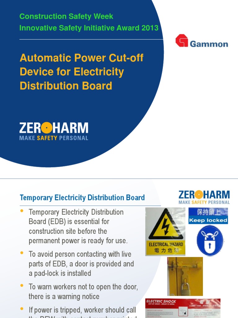 Automatic Power Cut-Off Device For Electricity Distribution Board | PDF ...
