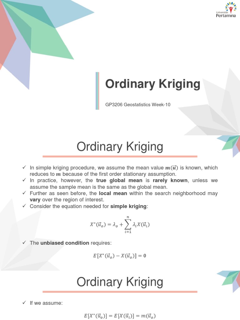 Week10 Ordinary Kriging | PDF | Variance | Cross Validation (Statistics)