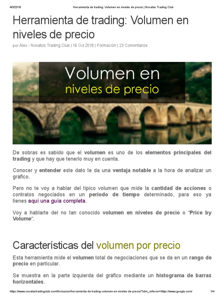 Herramienta de Trading - Volumen en Niveles de Precio | PDF ...