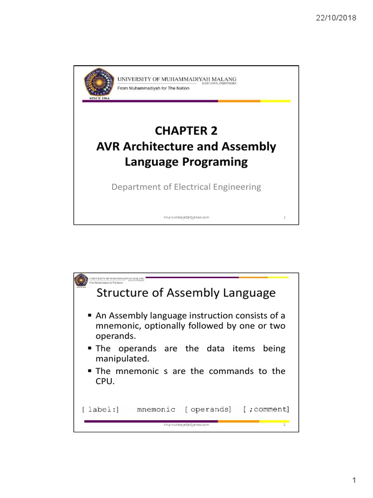 Microcontroller Chapter 02 | PDF | Assembly Language | Computer Science