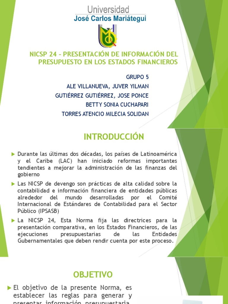 Nicsp 24 - Presentación de Información Del Presupuesto | PDF | Estado ...