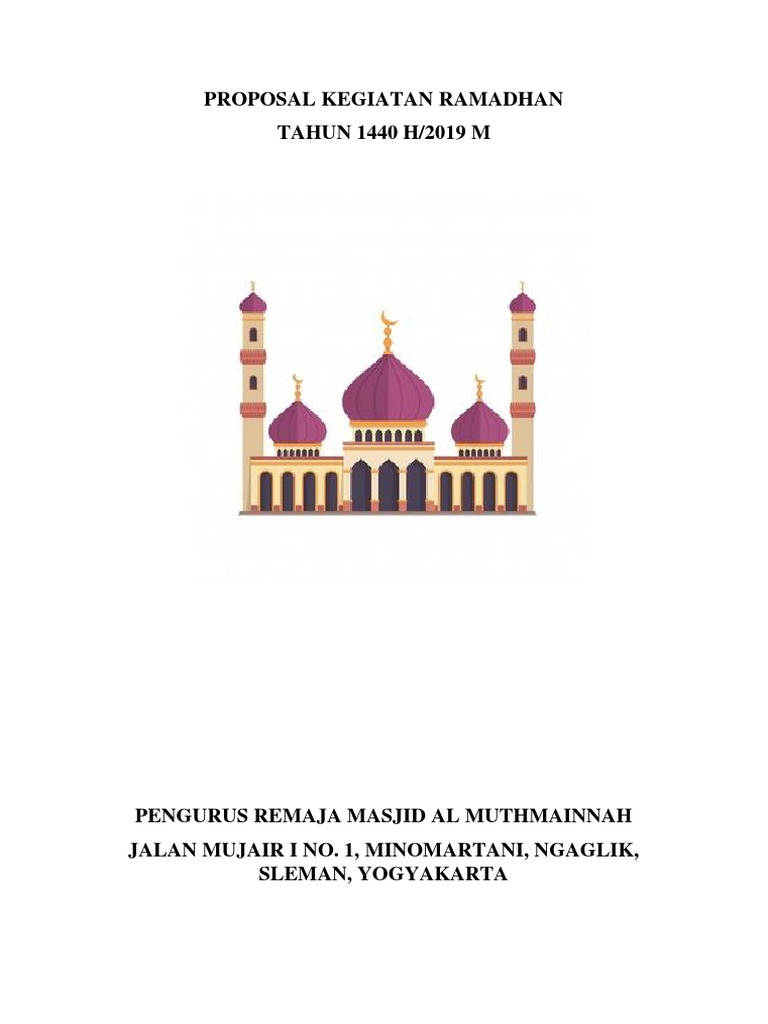 Cover Proposal Kegiatan Ramadhan | PDF