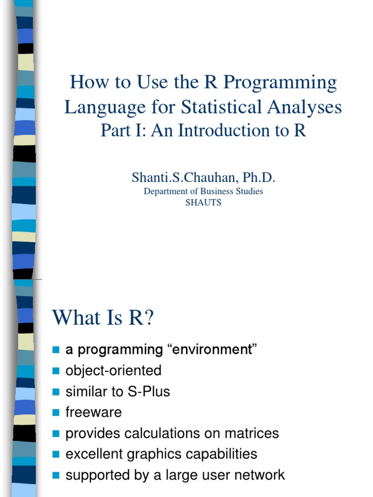 How To Use The R Programming Language For Statistical Analyses Pdf R Programming Language