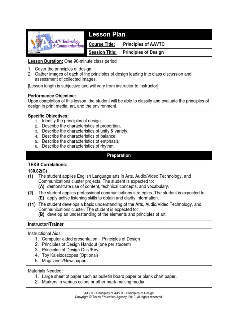 Principles of Design PDF | PDF | Symmetry | Composition (Visual Arts)