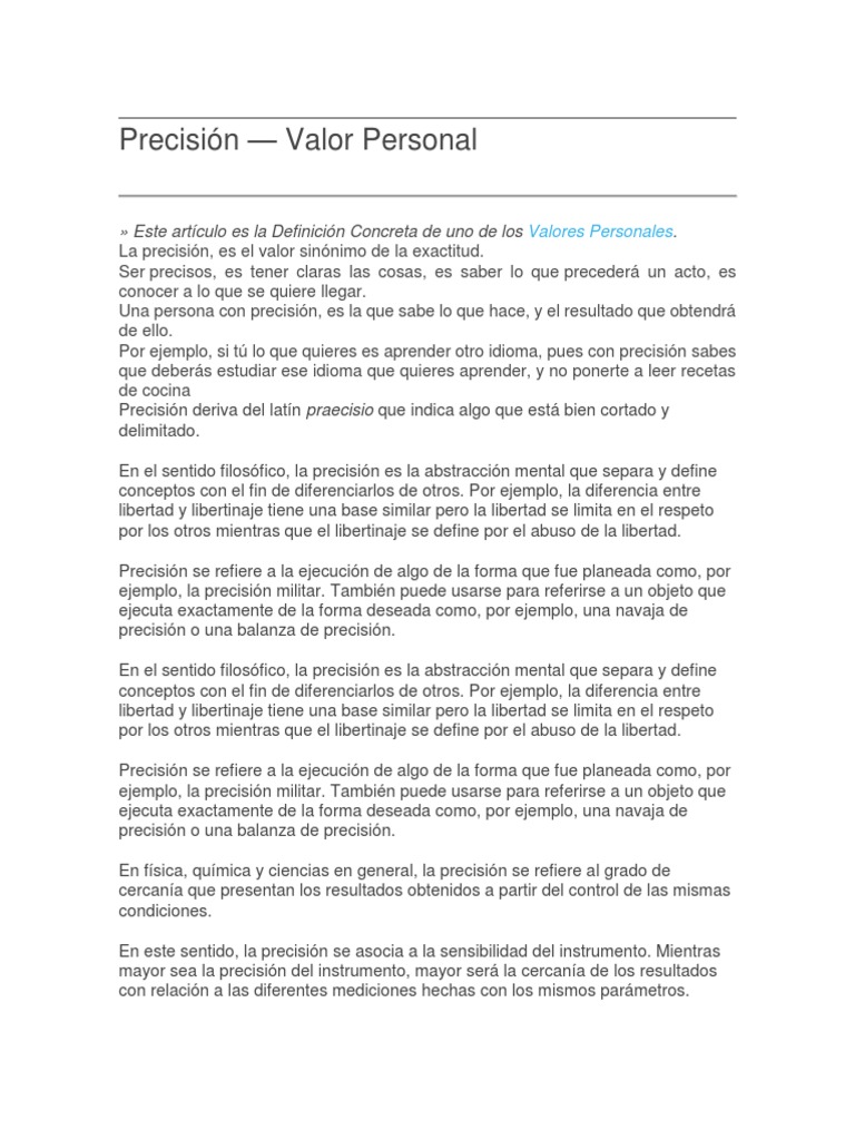 Precisión: Definición y Ejemplos | PDF | Consumismo | Desarrollo sostenible