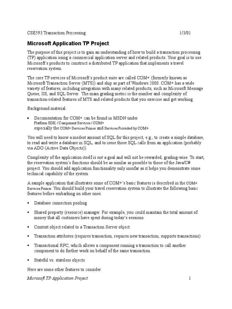 M Sapp Project | PDF | Component Object Model | Database Transaction