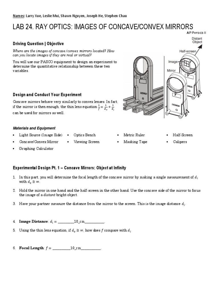 Images of Curved Mirrors | PDF | Lens (Optics) | Optics