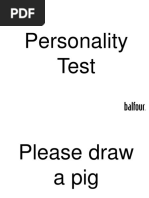 Pig Personality Drawing Test | PDF | Cognition | Social Psychology