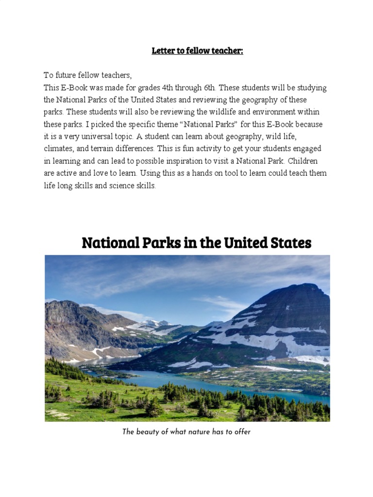 Lesson Title | PDF | National Park | Learning