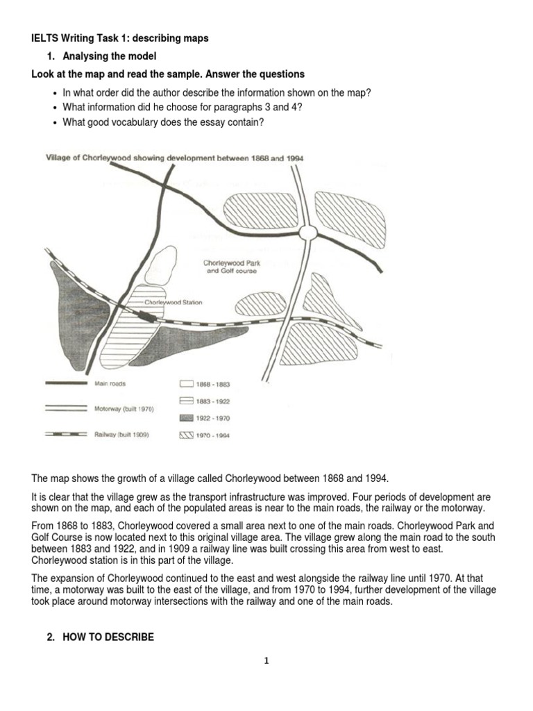 IELTS Writing Task 1-Map | PDF | Grammatical Tense | Map