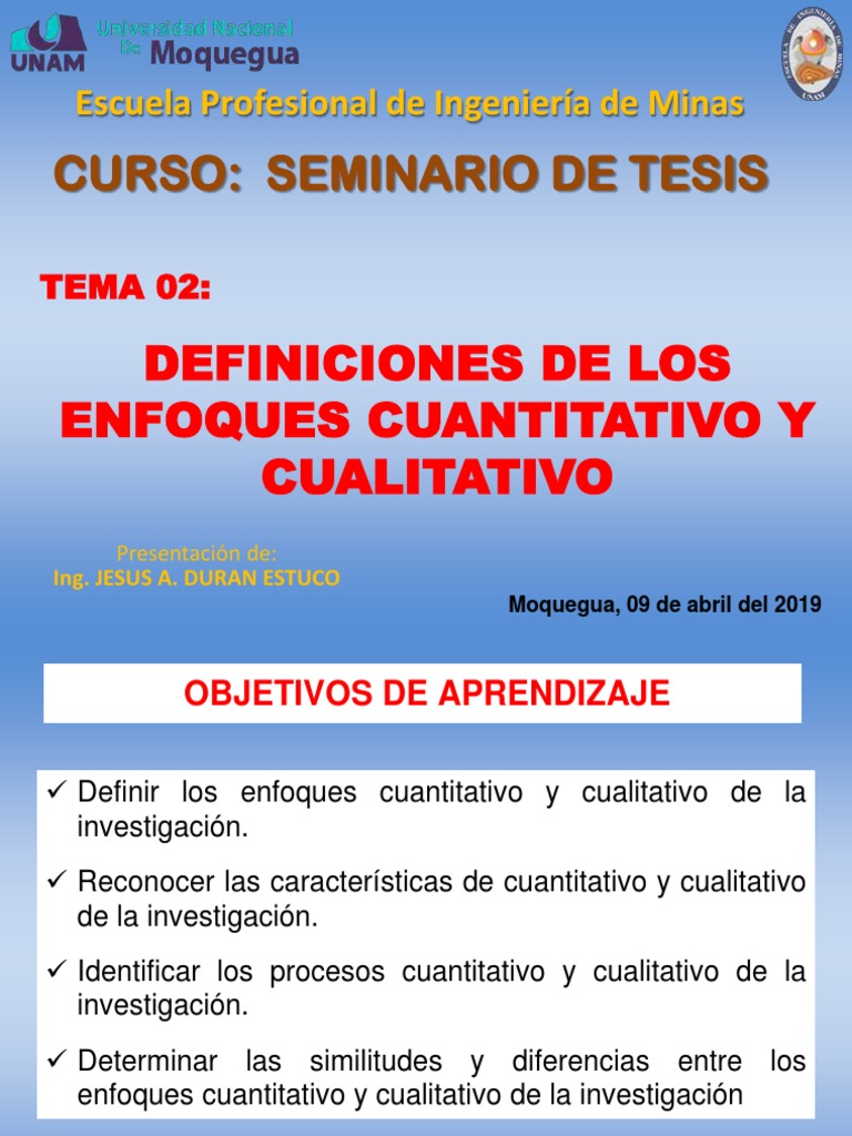 Clase 02 - Definicion Enfoque Cuantitativo y Cualitativo | PDF | Teoría | Science