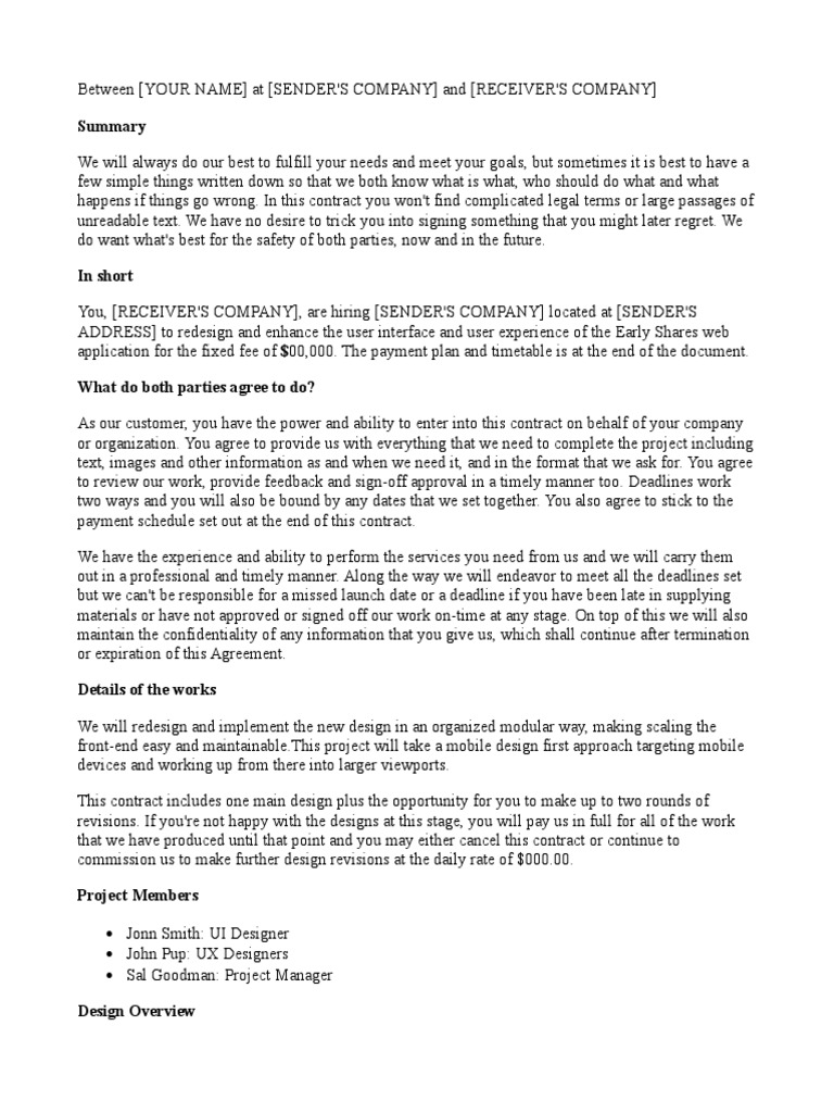 Ui Ux Design Development Contract | PDF | Cascading Style Sheets | Page ...