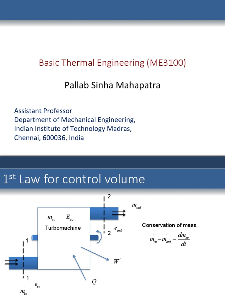 Basic Thermal Engineering (ME3100) : Pallab Sinha Mahapatra | PDF ...