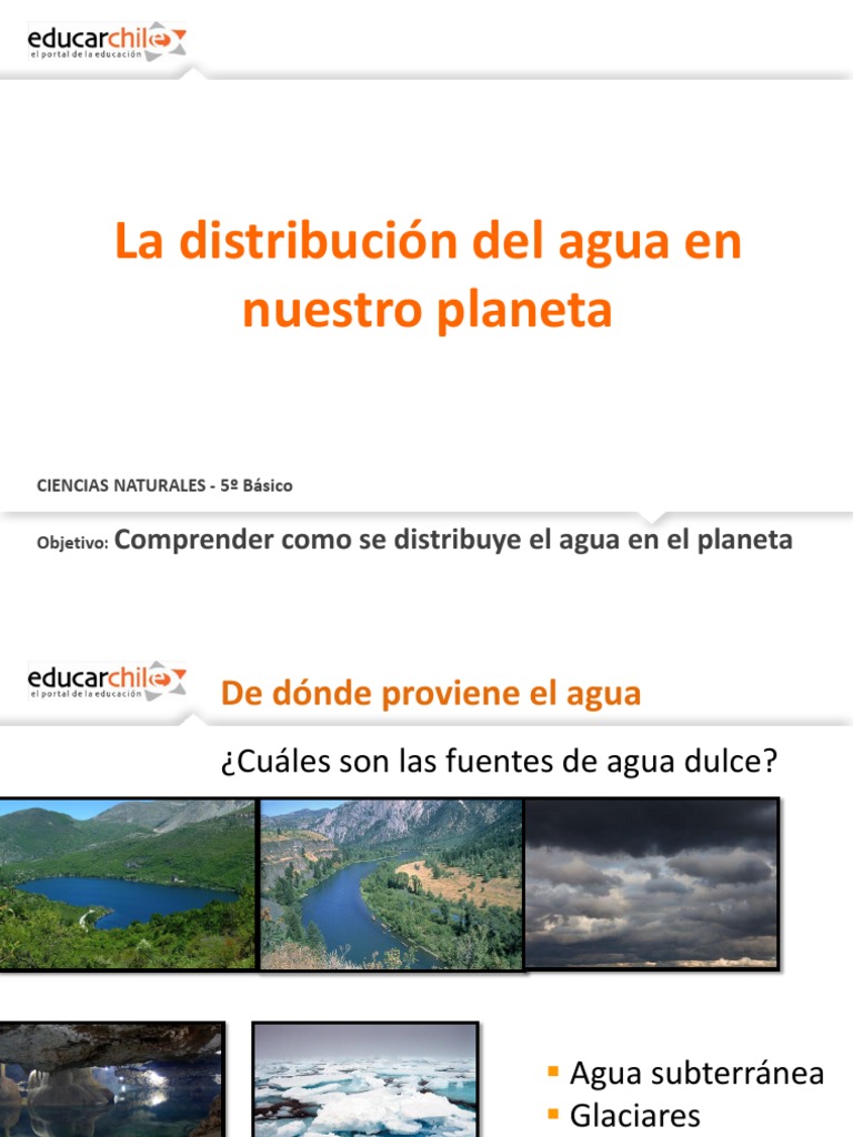 Distribucion Del Agua en La Tierra | PDF