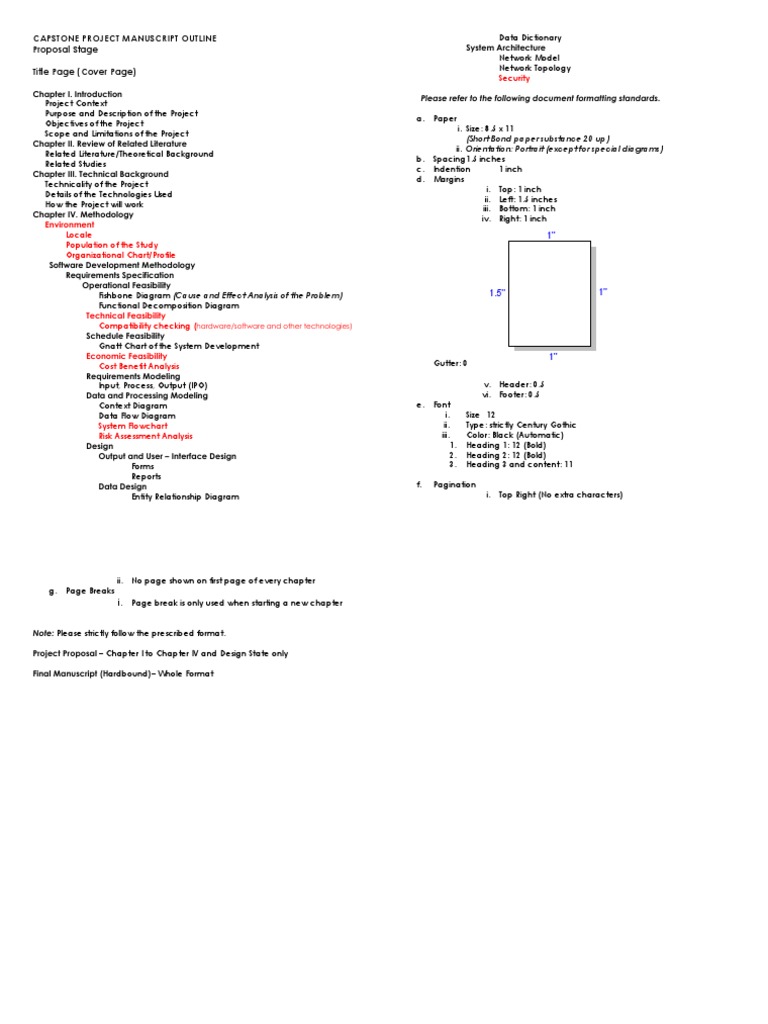 New Capstone Project Manuscript Outline Project Proposal | PDF | Software Development ...