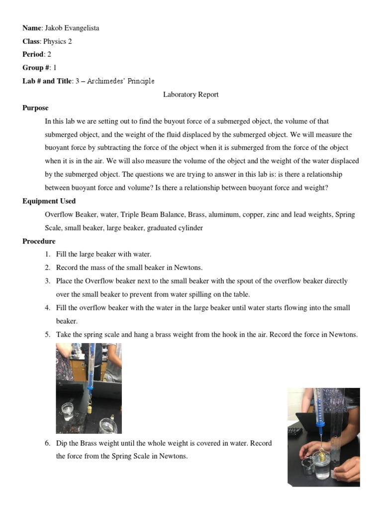 Lab3 1 | PDF | Buoyancy | Density