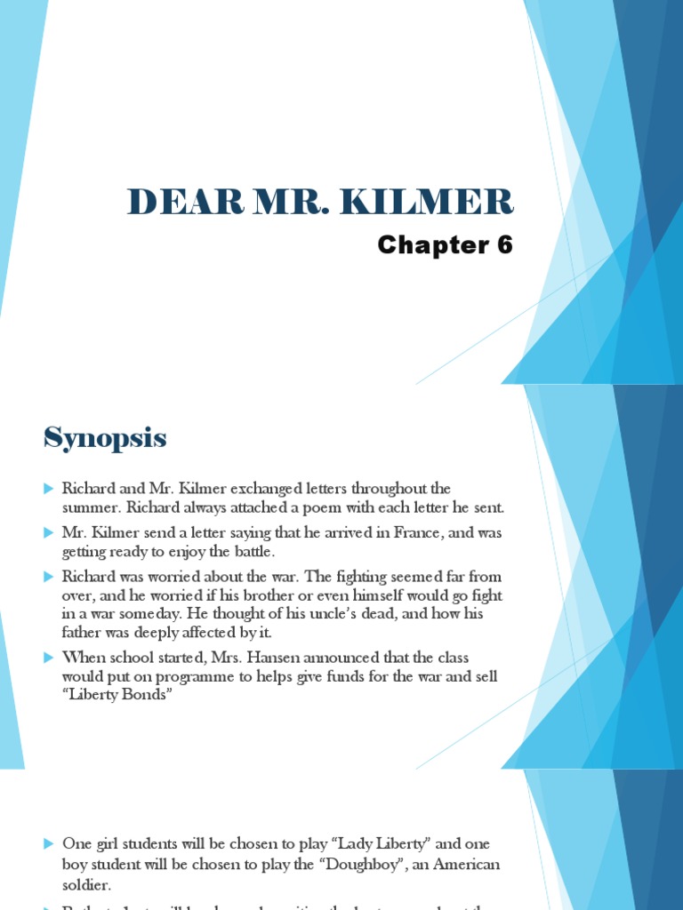 Dear MR Kilmer | PDF
