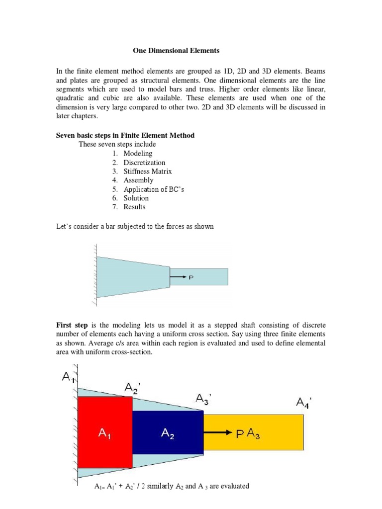 One Dimensional Elements | PDF | Bending | Truss