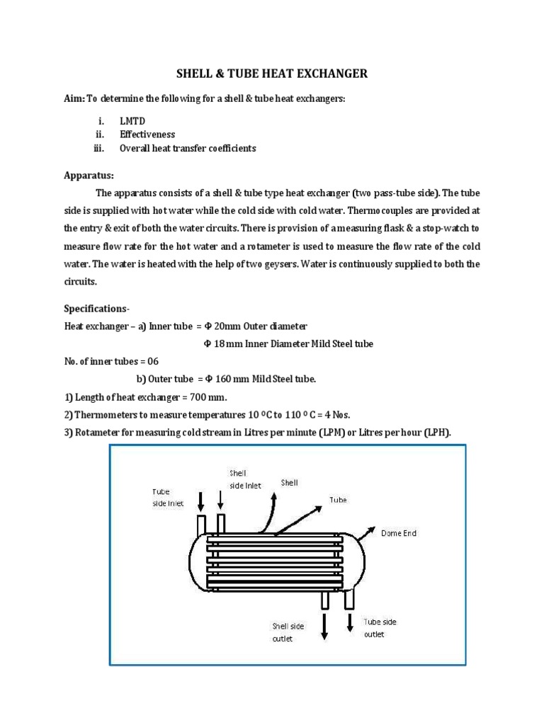 Shell and Tube Heat Exchanger | PDF | Heat Exchanger | Heat Transfer