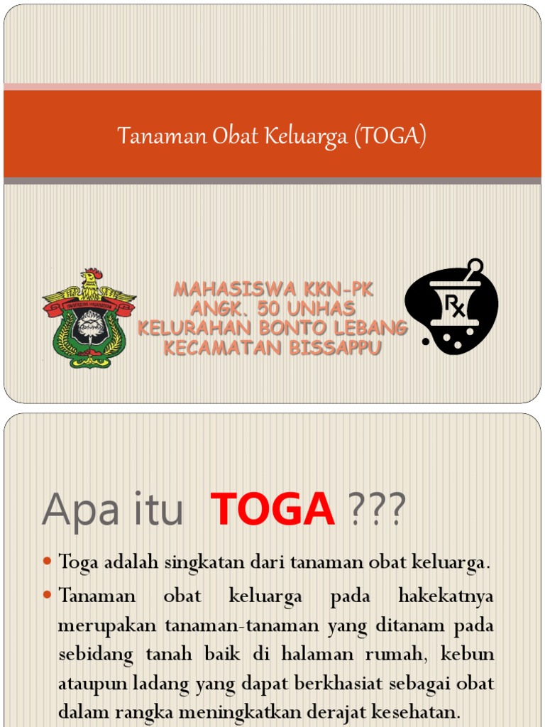 PPT Tanaman Obat Keluarga TOGA | PDF
